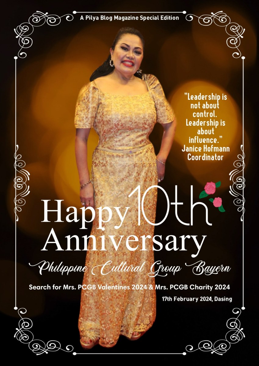 DA SUBENIR OF THE 10th ANNIVERSARY OF PHILIPPINE CULTURAL GROUP BAYERN ...